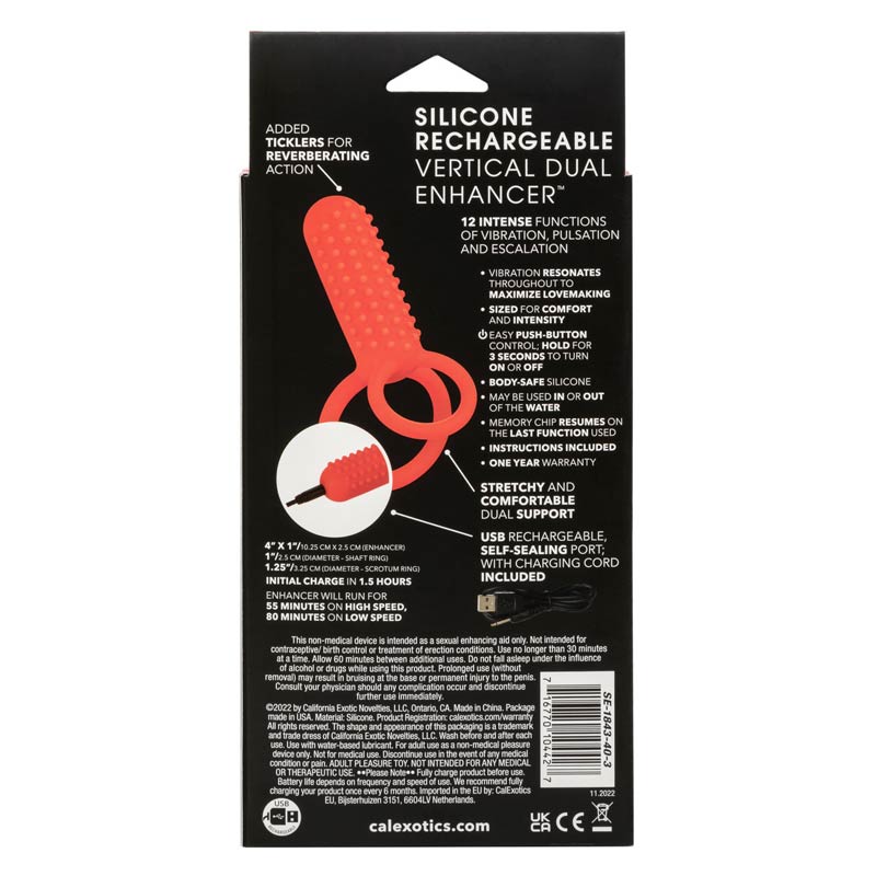 Shop Silicone Rechargeable Vertical Dual Enhancer - Love Shop
